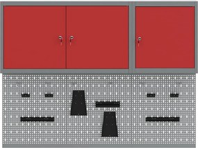Sada pracovních skříní 5 ks Červená Práškově lakovaná ocel 3321401
