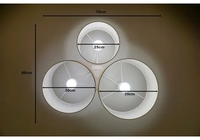 Duolla - Stropní svítidlo ROLLER TRIO 3xE27/60W/230V bílá/zlatá