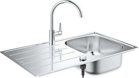 Grohe - Set dřezu K200 a baterie BauEdge, kartáčovaná nerez/chrom 31562SD1ROZ2