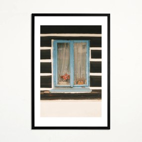 Kristýna Mládková | Okno šumavské chaloupky Rám: Černý, Velikost: 40 x 30 cm