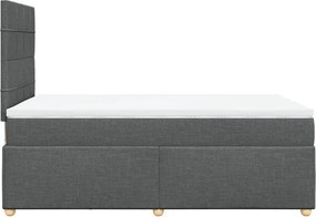 Box spring postel s matrací tmavě šedá 120x190 cm textil 3293520
