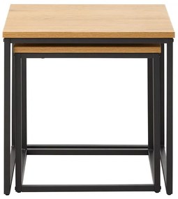 Sada odkládacích stolků Valenzuela 50 cm vzor dub