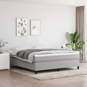 Box spring postel s matrací světle šedá 180 x 200 cm textil - Default Title