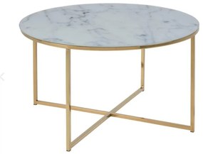 Konferenční stolek MELLISA 2 | bílý mramor
