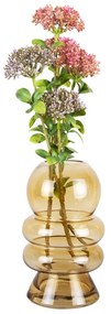 Skleněná váza malá vanilkově žlutá Present Time