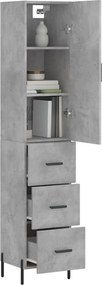 Skříň highboard betonově šedá 34,5x34x180 cm kompozitní dřevo 3198861