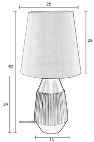 Černo-béžová stolní lampa Aysa - White Label