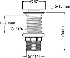 Sapho DALMA uzavíratelná výpust 1'1/4 Click Clack carrara bílá MM717 Koupelny Bernold