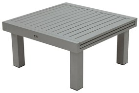 DEOKORK Hliníkový stůl rozkládací i výškově nastavitelný 90/150x90 cm TITANIUM (2v1)