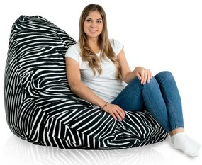 Sedací vak DROP XXL zebra