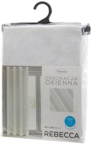 ZÁCLONA NA KROUŽCÍCH REBECCA 140X250 CM KRÉMOVÁ