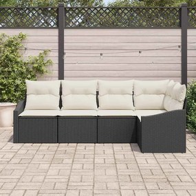 Set pohovek 5 ks Černá polyratan 3346717