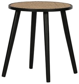 OnaDnes -20% Hoorns Černý dřevěný odkládací stolek Flurry 44 cm