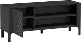 TV stolek MALUMI MM-6 | s policemi | 135 cm | černá