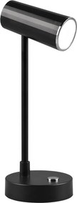Leskle černá LED stmívatelná stolní lampa (výška 28 cm) Lenny – Reality
