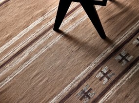 Diamond Carpets koberce Ručně vázaný kusový koberec Ginger DESP P83 Brown Cream ROZMĚR: 120x170