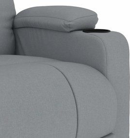 Masážní křeslo světle šedé textil 339092