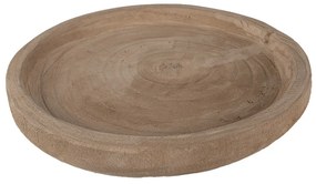 Přírodní dekorativní dřevěná servírovací mísa/talíř - Ø 26*3 cm