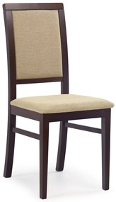 Jídelní židle Sporle Ořech tmavý + béž. 770071