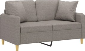 2místná pohovka s polštáři taupe 120 cm textil 3200908