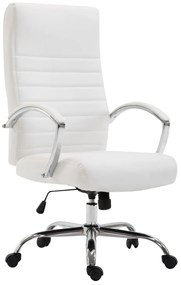 Kancelářská židle Tadlow - umělá kůže | bílá
