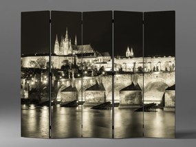 Paraván noční panorama prahy Rozměr: 225 x 180 cm