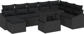 Set pohovek 9 ks Černá polyratan 3349059