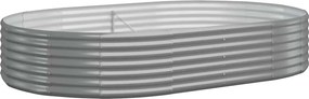 Vyvýšený záhon pozinkovaná ocel 214x140x36 cm šedý 319024