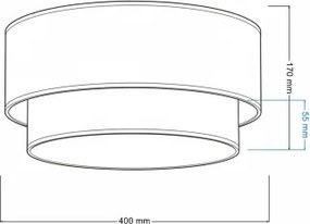 Brilagi - LED Stropní svítidlo BOHO ECO 1xE27/10W/230V pr. 40 cm krémová