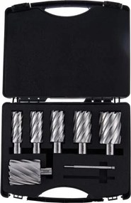 Sada prstencových fréz, 6 ks vrtáků Weldon Shank Mag, 5,1 cm hloubka řezu, 2,5–5,1 cm