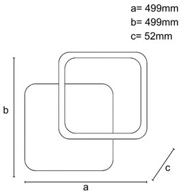 LED Stmívatelné stropní svítidlo LED/60W/230V 3000-6500K + dálkové ovládání