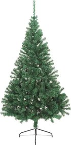Umělý osvětlený vánoční stromeček Zelená 180 cm PVC 3397014