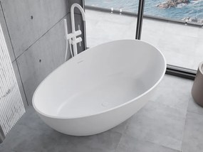 Mexen Parma volně stojící vana z konglomerátu 160 x 95 cm, bílá mat - 57231609500