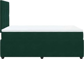 Box spring postel s matrací tmavě zelená 120 x 200 cm samet 3292313