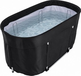 Přenosná skládací vana na otužování, černá, 290 l, HARTO
