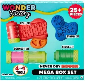 WONDER FACTORY Modelína Never Dry Dough Mega Box / Kreativní sada / 45