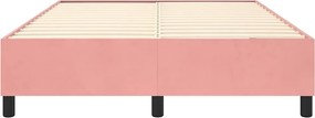 Rám postele s boxspringem růžový 140 x 200 cm samet 3121125