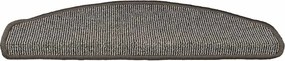 Schodové rohože 15 ks 65 x 21 x 4 cm šedé, půlkulaté, velké 149854