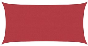 Stínící plachta 160 g/m² červená 2 x 3,5 m HDPE 311613