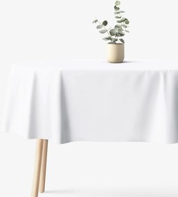 Goldea oválný ubrus 100% bavlněné plátno - bílý 140 x 280 cm