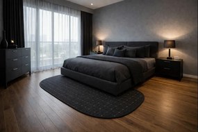 Vopi, Kusový koberec Udinese antracit ovál, 80x150, šedá, chodba / předsíň