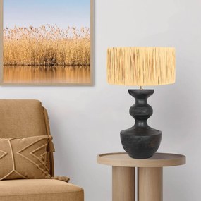 Stolní lampa Lyons 3748ZW, přírodní proutí