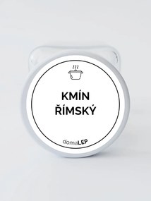 Samolepka na kořenky KMÍN ŘÍMSKÝ bílá 5 cm tučné písmo