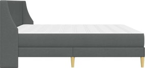 Rám postele s matrací s čelo Tmavě šedá 180 x 200 cm Polyester 3414750