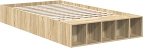 Rám postele s policí Sonoma dub 120 x 190 cm Kompozitní dřevo 3408384