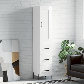 vidaXL Skříň highboard 34,5 x 34 x 180 cm kompozitní dřevo [3200201] Barva: bílá s vysokým leskem