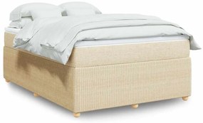 Box spring postel s matrací krémová 140x190 cm textil 3285572