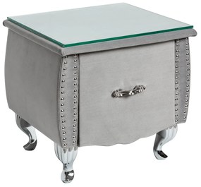 Noble Home Noční stolek Vagalo, 45 cm, stříbrošedá