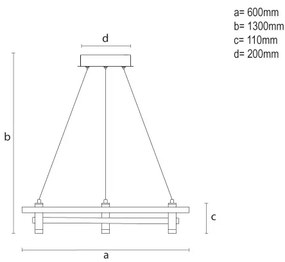 LED Stmívatelný lustr na lanku LED/100W/230V 3000-6500K pr. 60 cm + DO