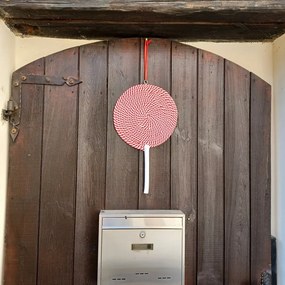 Velká vánoční ozdoba lízátko, 30 × 50 cm, k zavěšení, plast, IP44